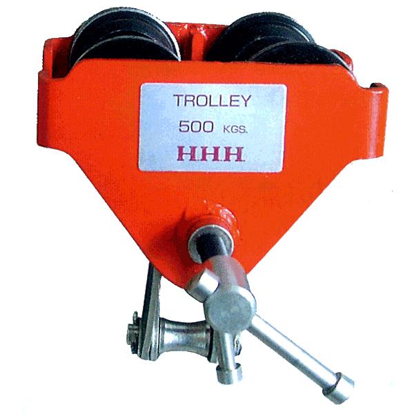 ハンドルを回すだけで、60〜150mm幅のH型鋼・I型鋼に簡単に取付けできます。車輪をビームに乗せ、ハンドルを回して両輪で挟み込んでください。ビームと車輪のガイドの間隔は円滑に動くよう1.5〜3mm(F寸法)のすきまをあけてください。□仕様...
