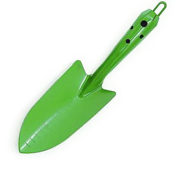 オールスチール製のカラー移植コテ球根の植え付け深さが解る目盛付握り部の裏面に補強板を入れているので丈夫です収納に便利な吊金具付きです花壇・プランターなどの土入れ、土出し、苗の植え替え球根の植え付け作業時に材質：スチール原産国：中国重量（g）...