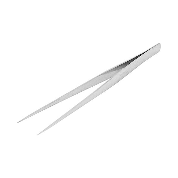 シャープな刃先形状です。【用途】精密製品の加工や、ホビー・模型・工作など。【機能】バネが柔らかく使いやすいです。精密な作業に適した、先細形状です。【仕様】●全長：150mm。●先細形状タイプ。●直型。【材質】●ステンレス鋼(SUS430)。...