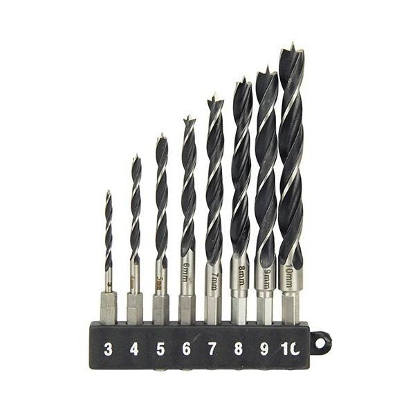 穴あけ位置決めが容易なブラッドポイント刃先のドリルです。【用途】一般木材・普通合板用・プラスチック・ダボ穴あけ作業。【機能】刃先はブラッドポイント刃先で穴あけ時の位置決めが容易にできます。刃先には誘導ネジが無いため押しつけた分だけ穴あけでき...