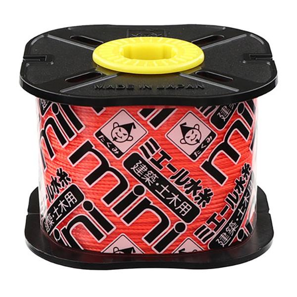 コンパクトで使いきりやすい巻量です。【用途】建築用水糸。【機能】くるくる回る軸付リールです。切った糸はリールの凹部に巻けます(目安細約15m太約12m)。よく見える蛍光染色です。強く、長時間垂れにくいナイロン製水糸です。【仕様】●蛍光オレン...