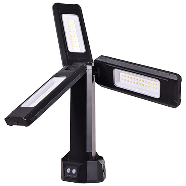 あらゆる可能性がある全方位ライトです。【用途】作業、アウトドア等。【機能】角度を変えて照らす事ができます。マグネット付きです。吊り下げフック付きです。用途に合わせて光色を切り替え出来ます。【仕様】●電源：リチウムイオンバッテリー3.7V40...