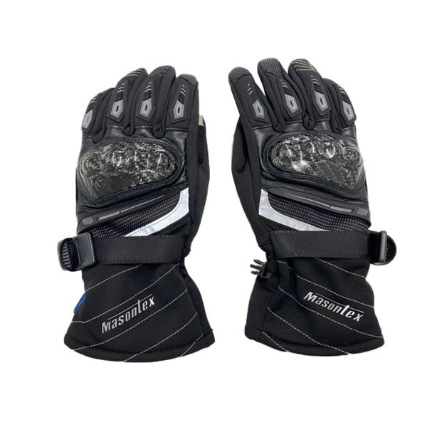Masontexのバイク用グローブ M37 carbonです。中の手触りも良い、3シーズン対応のグローブです。人差し指と親指にはタッチパネル対応の導電素材を採用しており、グローブをはめたままスマートホンの操作が可能です。※少し小さめのサイズ...