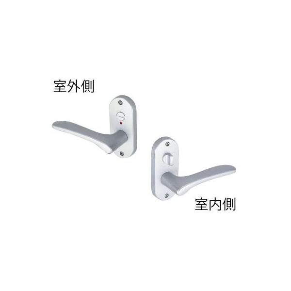 スタンダードタイプのレバー錠です。アルミダイカスト製。【製品サイズ】画像参照【座・機能】小判座　表示錠(II型)　トイレ用(ツマミカギ)（非常解錠機構付）【対応扉厚】29mm〜45mm 【バックセット】60mm【主な材質】ハンドル・座：アル...