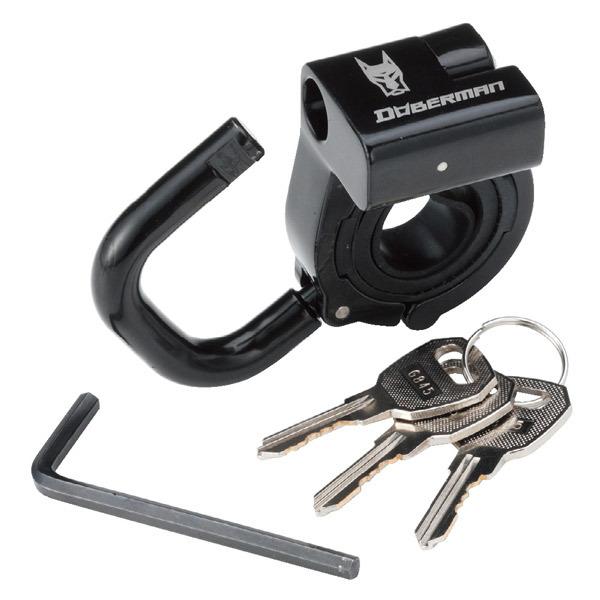 ●ハンドルバー等に簡単装着。パイプ径22?25mmに取り付け可能。サイズ 縦60×横73×幅30mm（最大突出部）素材 強化スチール鋼 付属品 スペアキー3本JANCD：4562391097176