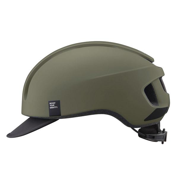 ※JCF推奨ステッカー貼付済！規格：JCF（公財）日本自転車競技連盟推奨ニューノーマル時代のアーバンスタイル！通勤や街中での自転車移動に最適なバイザースタイルのアーバンヘルメット！頭部の調整をおこないやすい大径ダイヤルアジャスター。上下3段...