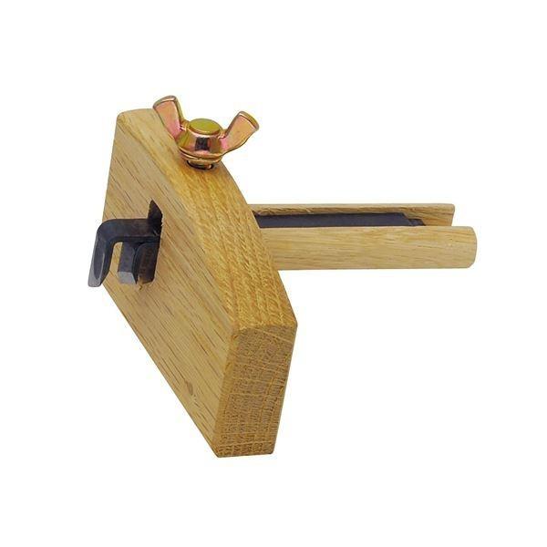 加工物の側面に沿った加工線のケガキに 穴の内側などのケガキに同時に二本線が引ける二枚刃□材質 刃部:刃物用特殊鋼 台:ナラ材JANCD：4907052114166【銀行振込・コンビニ決済】等前払い決済予定のお客様へ当商品は弊社在庫品ではなく...