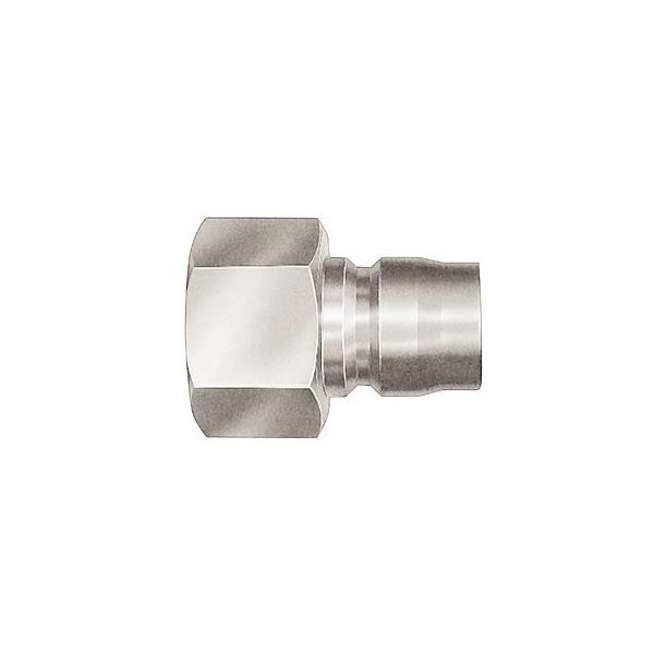 バルブレス構造なので圧力損失を大幅に低減、大流量が得られます。粘度の高い流体（グリスなど）に適しています□仕様適用流体:水・作動油・水蒸気・薬品・空気・各種工業ガス本体形状:プラグバルブ構造:バルブなし(ソケットバルブなし)本体材質:ステン...