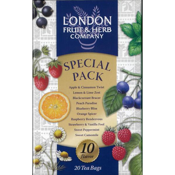 10種類のハーブティーが楽しめます。このスペシャルパックで貴方のお好みのハーブティーを見つけてください。