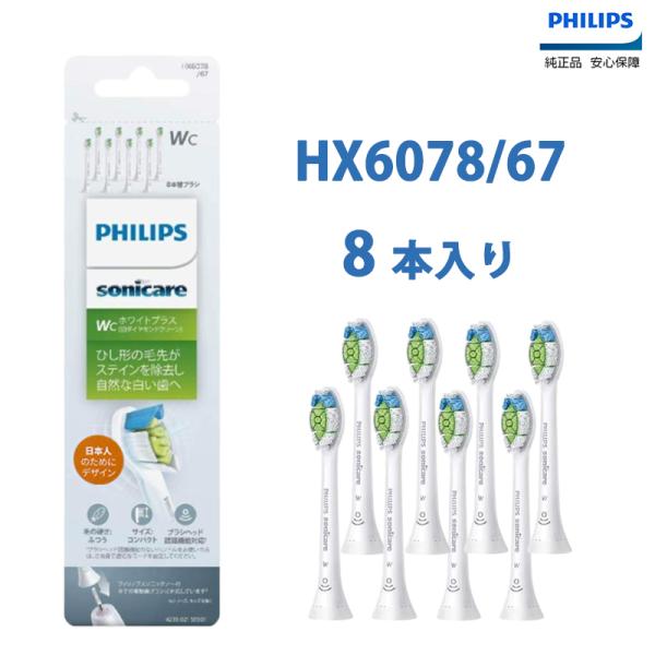 【本体カラー】ホワイト【本体サイズ(H×W×D)】86x18x22mm(キャップ含)【本体重量】約7g【同梱品】・ホワイトプラス替えブラシコンパクト8本【機能】・RFID対応ブラシヘッド・交換時期お知らせ機能【対応機種】フィリップス ソニッ...