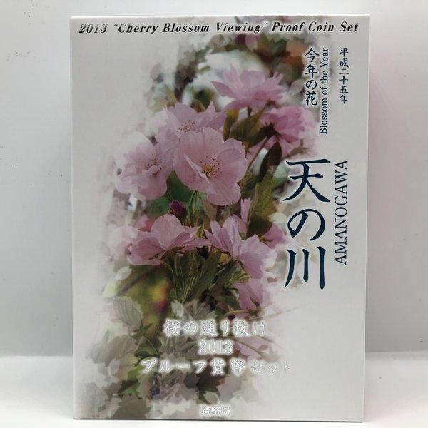 品名:桜の通り抜け 2013 プルーフ貨幣セット 天の川（平成25年）年銘板図案:当年の花（天の川）（銀品位925 重量約20ｇ）額面:666円発行年:平成25年プルーフセット/記念硬貨/記念コイン/貨幣セット/ミントセット/桜の通り抜け/...