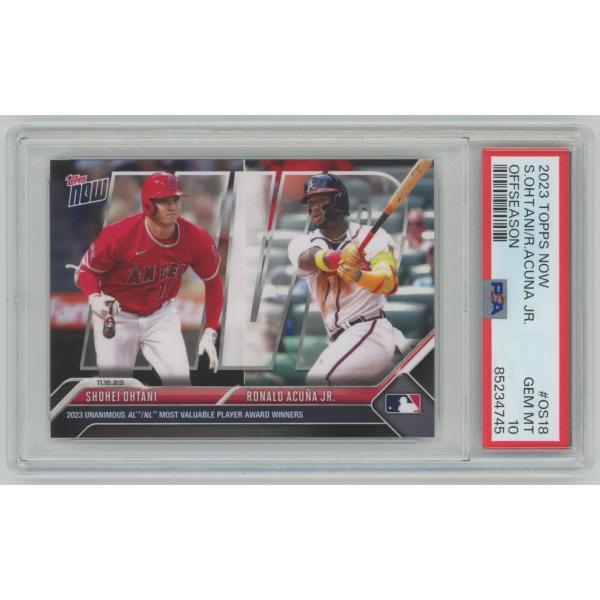 【PSA10 GEM MINT】大谷翔平 &amp; Ronald Acuna Jr. 2023 Topps Now Offseason #OS18在庫が複数枚ありますので照明番号が画像と違う場合があります。