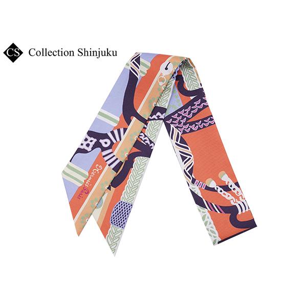 商品名　Fantaisie d'Etriers　鐙の幻想素材  シルク100％(Silk100％)サイズ  約W5×H86cmカラー  アプリコット/オーベルジーヌ/モーヴ(Abricot/Aubergine/Mauve)状態ランク  N※...