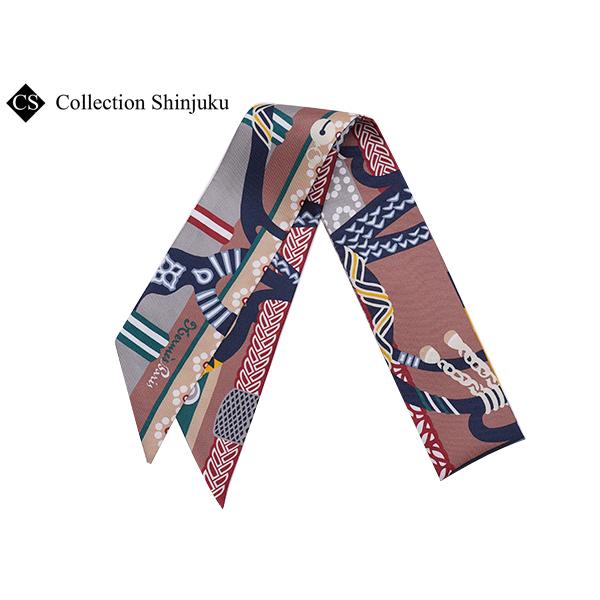 商品名　Fantaisie d'Etriers　鐙の幻想素材  シルク100％(Silk100％)サイズ  約W5×H86cmカラー  ノアゼット/エトゥープ/ヴェール(Noisette/Etoupe/Vert)状態ランク  N※詳しくは状...