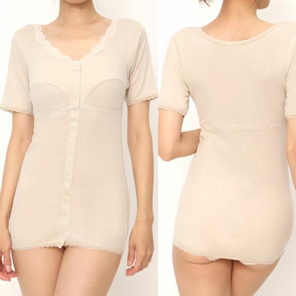 半袖 ブラジャー トップス SUBROSA 2590 着脱らくらく 前開きブラ 3分袖 ブラトップ インナー インナーシャツ カップ付き アンダーシャツ レディース 女性 レディースインナー 肌着 綿100％ オールシーズン 春 夏 秋 冬...