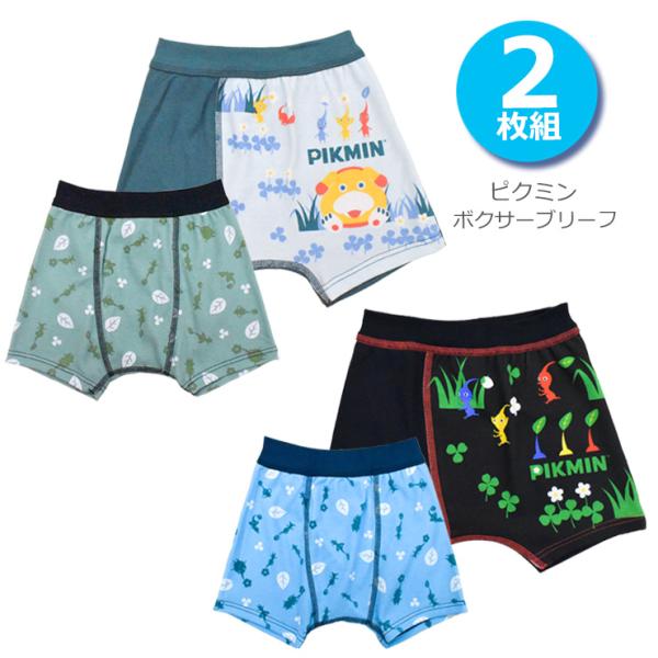 ボクサーブリーフ ピクミン 2枚組 35635 35636 前とじ ボクサーパンツ キッズ 男の子 キャラクター パンツ 下着 子供 (06465)ピクミン ボクサーパンツ キャラクター 男児 男の子 キッズ ジュニア 前閉じ