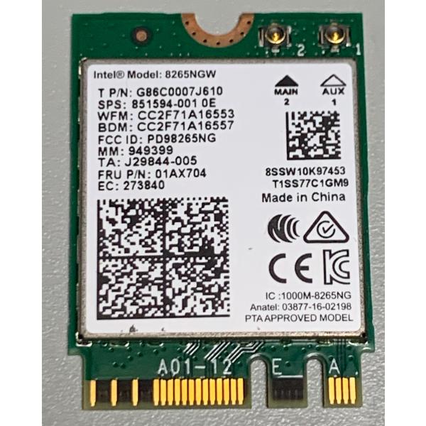 ●内容物：M.2 Wifiカードのみ●状態：中古（稼働PC由来）●保証期間：商品到着日＋7日以内まで●備考：画像は代表して撮影のものを掲載のため、シリアル部分等の細部は画像と異なる場合があります。■その他■・PC対応状況や設定方法については...