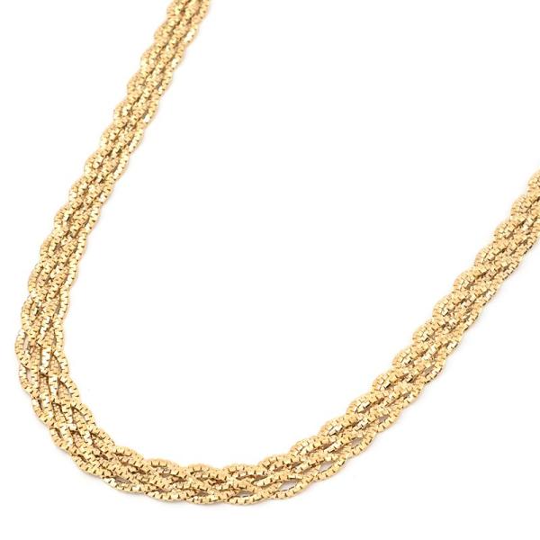 商品番号：c240400055069ブランド名：ノーブランド商品名：編み込み チェーン ネックレス型番：サイズ：有効長60cm チェーン幅6.2mm刻印：K18素材：K18YG 重量：29.2g定価：付属品：新品無地化粧箱状態：ランクA地金...