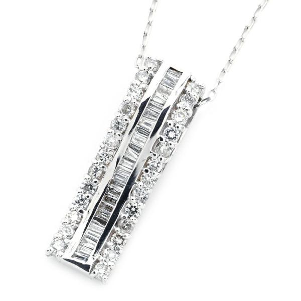 商品番号：c241100090514ブランド名：ノーブランド商品名：0.53ct 天然ダイヤモンド ネックレス型番：サイズ：有効長45cm(フリーアジャスター) チェーン幅0.8mm モチーフ6.4mm×20.9mmバチカン内径2.8mm×...