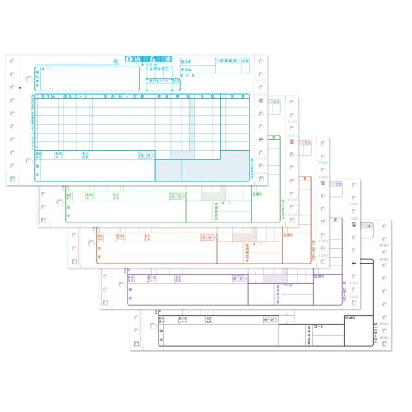 【発売日：2020年10月28日】■型番 TD-09018■サイズ 10"×5"(254×127mm)■複写枚数 5枚■タイトル/印刷色1P目 納品書 / 紺2P目 仕入伝票 / 緑3P目 仕入伝票 / 茶4P目 請求明細書 / 紫5P目 ...