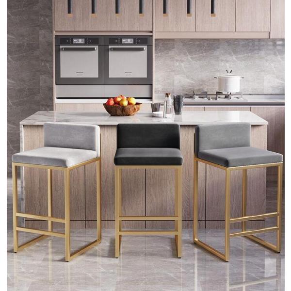 【ソフトベルベット】キッチン用の柔らかいベルベット布張りのカウンターハイトスツール、素晴らしい手触りと質感、肌に優しく、タイトで耐久性があります。【人間工学に基づいたトールスツール】人間工学に基づいたフォルムは体の形状に完璧に適合し、長時間...