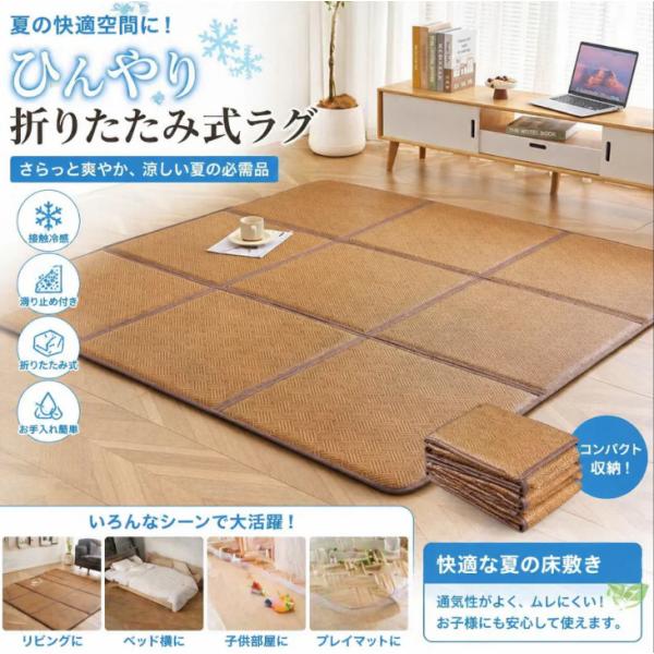 【快適な温度が長〜く続く！】熱伝導率が高いナイロン生地を贅沢使用し、熱が移動して冷たく感じるから、強接触冷感機能を実現！ポリエステルなどの熱伝導率が低い繊維を100%使用することが多い、熱がこもりがちです。【い草】表面は、さらりとした肌触り...
