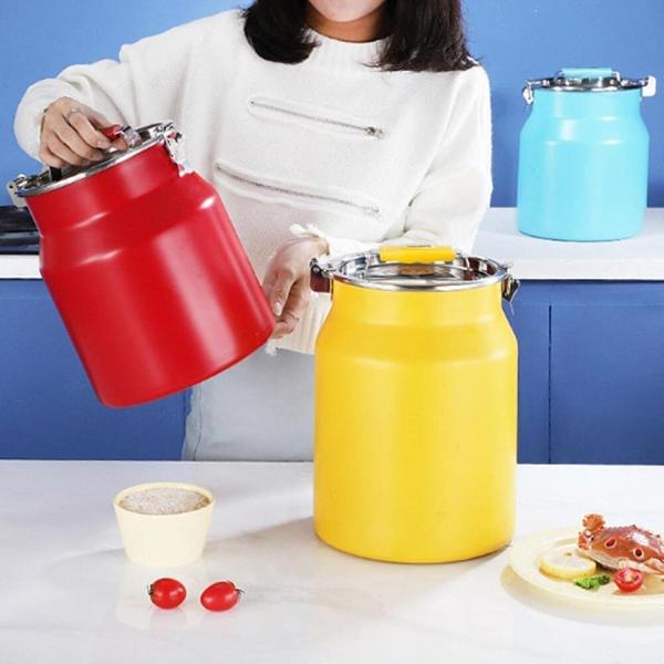 8L（お米 約5kg）10L（お米 約7.5kg）12L（お米 約10kg）26L（お米 約20kg）36L（お米 約25kg）素材：高品質のステンレス鋼 耐久性、落下防止、頑丈で耐久性があり、長期間使用できます。湿気や有害生物から食品を保...