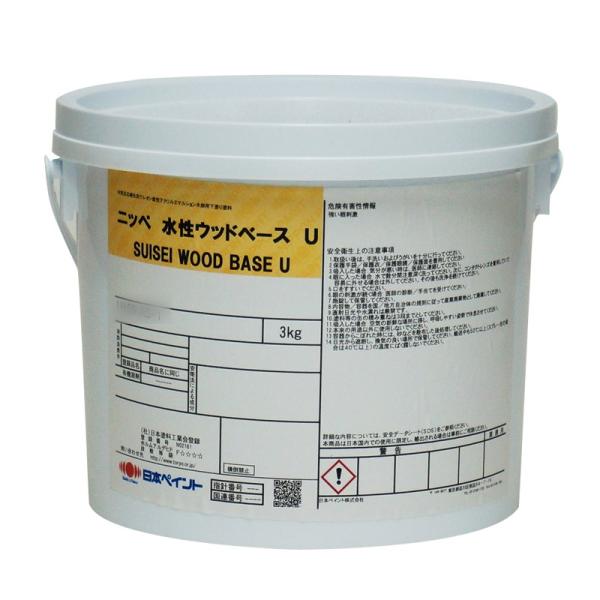 日本ペイント　ニッペ　3k水性反応硬化形ウレタン変性アクリルエマルション木部用下塗り塗料屋内用の木部用下塗り。肉持ちが良く、ラワン材や木毛板などの目止めに効果を発揮します。水性ウッドベースUから水性ウッドベース2にモデルチェンジ致しました。...