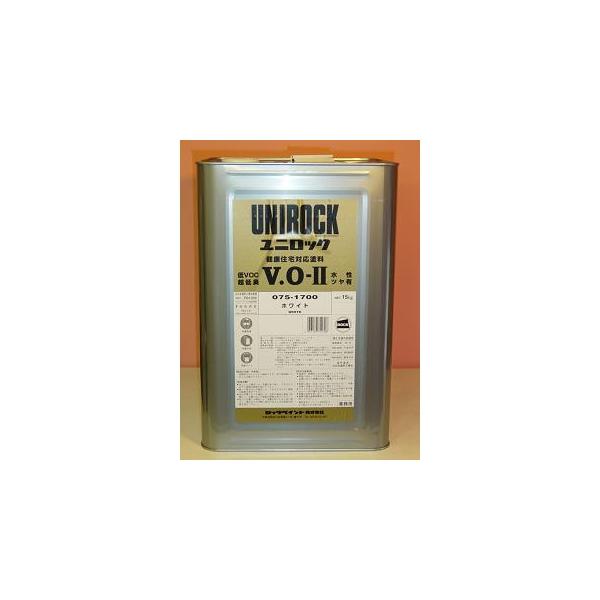 ロックペイントユニロック V.O　２(ツー）　ホワイト・白超低臭・低VOC室内環境対応型ツヤ有り水性塗料