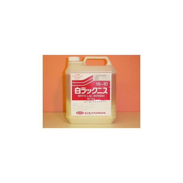 白ラックニスはセラックニスを漂白した物です。一般木部・木工用ニスです。酒精塗料です。原液のまま刷毛塗り塗装をしてください。１回の塗布量は50ｇ 70ｇ/平米になります。希釈する場合はメタノールをご使用下さい。刷毛や器具はメタノールなどで十分...