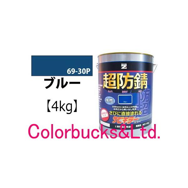 【超防錆 サビキラーカラー】【4kg】【サビキラープロシリーズ】BANZI　BAN-ZIサビキラーPROカラー/サビキラカラーサビキラーシリーズ最強の防錆効果を誇る水性防錆塗料バンジー/バンジ