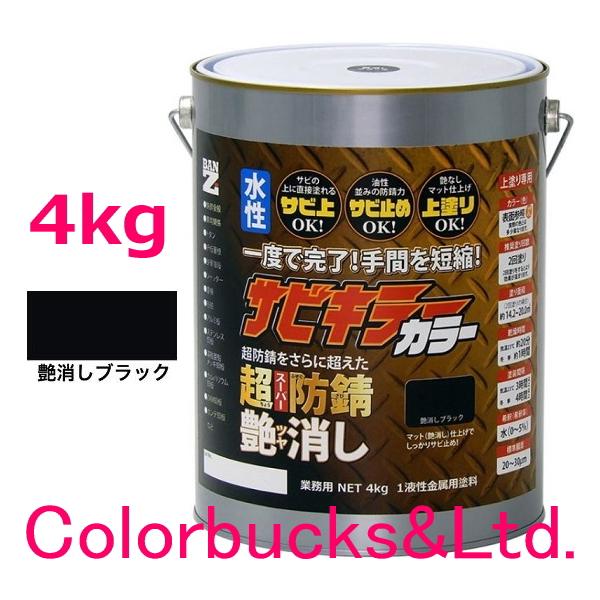 BAN-ZI　BANZI　バンジー バンジ サビキラープロシリーズ【水性防錆塗料】サビキラーカラー 艶消し●色：艶消し黒/マットブラック/艶消しブラック