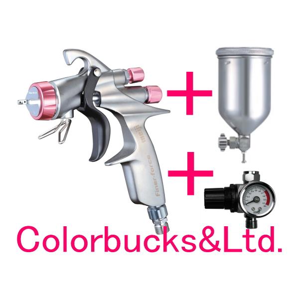 ■【FINER-FORCE TypeC】【4GF-Uカップ付】【MARゲージ付】1.4mm口径【ファイナーフォース】タイプC明治機械製作所 meijiスプレーガン TypeC【スプレーガン本体+カップ付+手元エアゲージ付】自動車補修専用メッ...