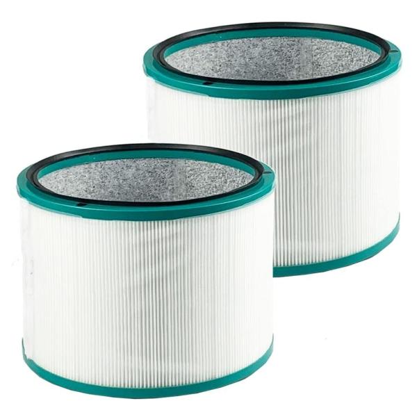 【商品内容】：交換用フィルター2個【サイズ】：掲載サイズ表をご参照ください。【素材】：ABS, 活性炭, グラスファイバー【適用機種】ダイソン Pure シリーズ空気清浄機能付ファン HP03・HP02・HP01・HP00・DP03・DP0...