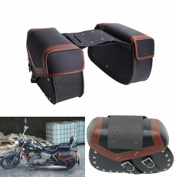型持ちがしっかりしたアメリカンタイプのおしゃれなデザインのバイクサイドバッグです。バイクで出かけるときに困るのが荷物の置き場所ですが、そんな時に、このバイクに固定して使うサイドバッグが便利です。大容量なので物を沢山入れても大丈夫です。左右2...