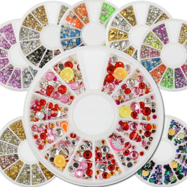 A.ラインストーンピンク系（2.3.4mm)B.ラインストーンブルーブラック系（2.3.4mm)C.カラフル丸スタッズD.丸2mm＆四角3mmスタッズE.オーロラスタッズ2色3mmF.スタッズ6色2mmG.スタッズ2mm×4色、3mm×2色...