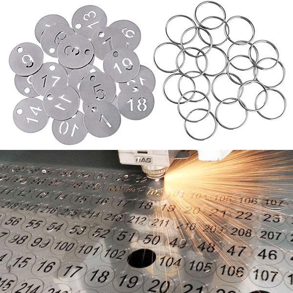 番号付きキーリング：1~10番 中空番号材質:ステンレススチールサイズ:23mm×1mmキータグとリングは別々です。自分で組み立てる必要があります。用途:家、オフィス、ホテル、レンタル管理会社、宿泊施設、保管施設など※説明書なし、簡易包装※...