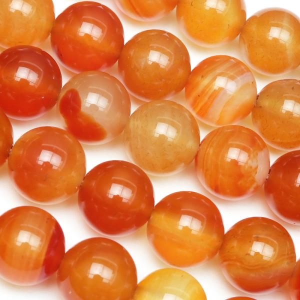 特記すべき項目※粒により色味の誤差、ヘコミ、外キズ、内包物がみられる粒、記載サイズ外のものが混じる場合がございます。材質カーネリアン（Carnelian/紅玉髄）サイズ約10.0-10.5mm（±0.3mm）穴径約1mm数・量1連約36cm...