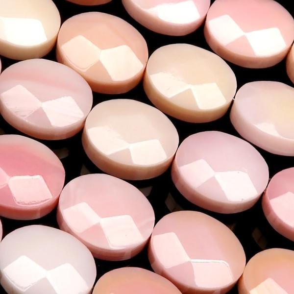 特記すべき項目※粒によって茶色の内包物、カケが入る場合があります。材質シェル（母貝/ピンクシェル/クイーンコンクシェル）サイズ約9.8-10.3×8.0-8.3mm（±0.3mm）厚さ約4.6-5.2mm（±0.3mm）穴径約0.8-1mm...