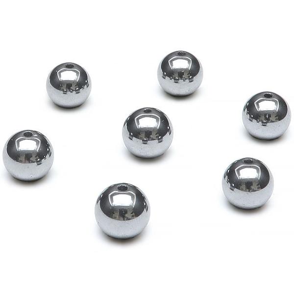 「こちらの商品は6粒販売になります」特記すべき項目※粒によって表面に若干の傷が見られる場合がございますが、選定は無作為となります。材質テラヘルツ（人工鉱石/ケイ素）サイズ約7.9-6.8mm（±0.3mm）穴径約1mm数・量6粒になります関...