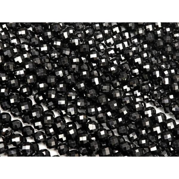 特記すべき項目※粒により白や茶色の傷がある粒が混じる場合がございます。材質ブラックスピネル（BlackSpinel/黒尖晶石/スピネル/Spinel）サイズ約2.9-3.5mm（±0.3mm）穴径約0.5mm数・量1連約36cmになります関...