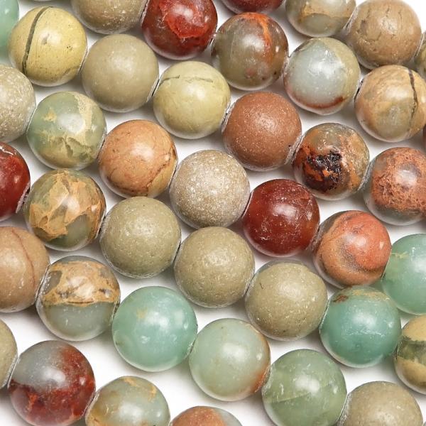 特記すべき項目材質インプレッションストーン（Impressionstone）サイズ約5.8-6.3mm（±0.3mm）穴径約1mm数・量1連約38cmになります関連ワードインプレッションストーンカオリナイト カオリン 碧玉 Impressi...