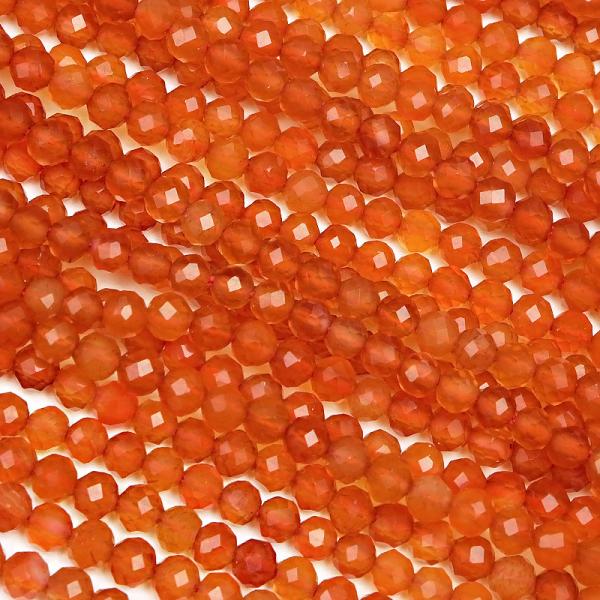 特記すべき項目材質カーネリアン（Carnelian/紅玉髄）サイズ約3.1-3.5mm（±0.3mm）穴径約0.5mm数・量1連約37cmになります関連ワードカーネリアンアゲート カルセドニー 紅玉髄 7月の誕生石 Cornelian ラウ...