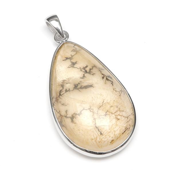 特記すべき項目※色合いは画像にてご確認の上でのご購入でお願い致します。※金具部分に細かいキズ、変色が見られる場合がございます。材質デンドライト（Dendritic/模樹石・もじゅせき）SILVER925・ロジウム加工サイズ約36.5×19....