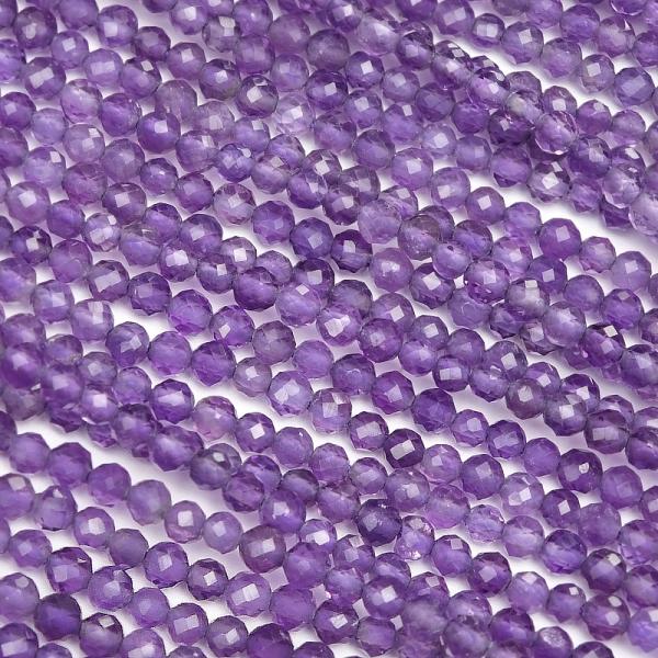 特記すべき項目材質アメジスト（amethyst/紫水晶）サイズ約2.1-2.6mm（±0.3mm）穴径約0.3-0.5mm数・量1連約37cmになります関連ワードアメジストアメシスト 紫水晶 Amethyst 2月の誕生石 ラウンドカット ...