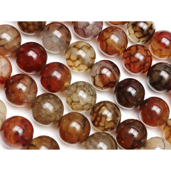 特記すべき項目材質アゲート（Agate/瑪瑙）サイズ約7.9-8.5mm（±0.3mm）穴径約1mm数・量1連約37cmになります関連ワードドラゴンアゲート龍紋瑪瑙 アゲート メノウ アゲット Agate ラウンド 丸ビーズ 連売り 天然石...