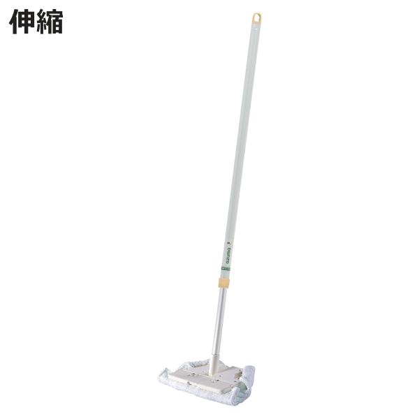 サイズ/【ワイパー本体】約幅30×奥行15×長さ67〜117cm【ヘッド】約横23×縦12cm【拭き幅】約28cm重量/約418g内容量/1本付属品：雑巾材質/ヘッド：ポリプロピレン柄：アルミ雑巾：綿100%生産国/中国製●面倒な雑巾がけを...