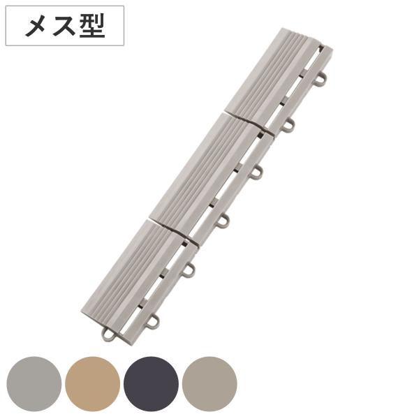 サイズ/約横5×縦30cm厚さ：約1.6cm内容量/1本（本体・コーナーは別売り）材質/ポリエチレン種類/ライトグレー、サンドベージュ、ストーングレー、ダークグレー生産国/日本製●この商品は石目ユニットEタイプ専用のフチ駒（メス型）です。●...