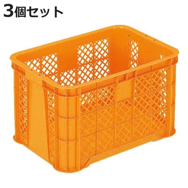サイズ/約幅53.5×奥行37×高さ30.8cm※１個あたり内容量/3個（１個あたり47.1L）材質/ポリエチレン生産国/日本製●通気性の良い全面網目タイプのコンテナー３個セットです。●段積み耐荷重に優れ、安定した段積みが可能です。●3ツ組...