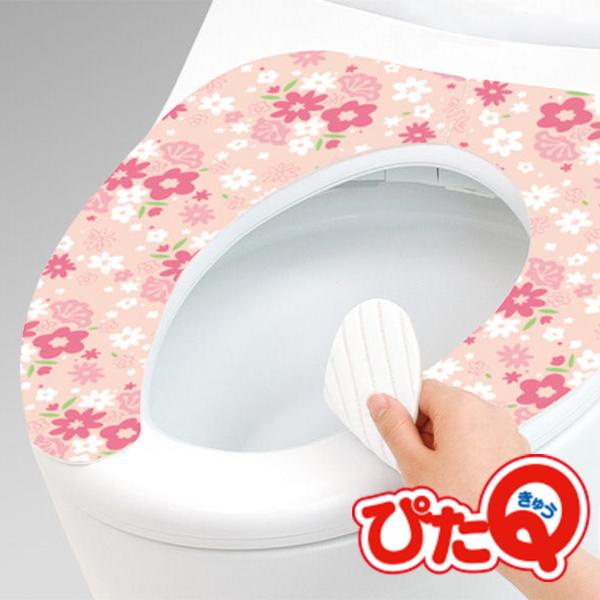 サイズ/約横10×縦40.5cm厚さ：約0.3cm重量/約45g内容量/1組材質/表面：ポリエステル100％（抗菌防臭繊維使用）、裏面：アクリル樹脂100％生産国/中国製洗濯/洗濯機使用可能●便座にのせるだけ、取りつけ簡単な「ぴたQ」シリー...